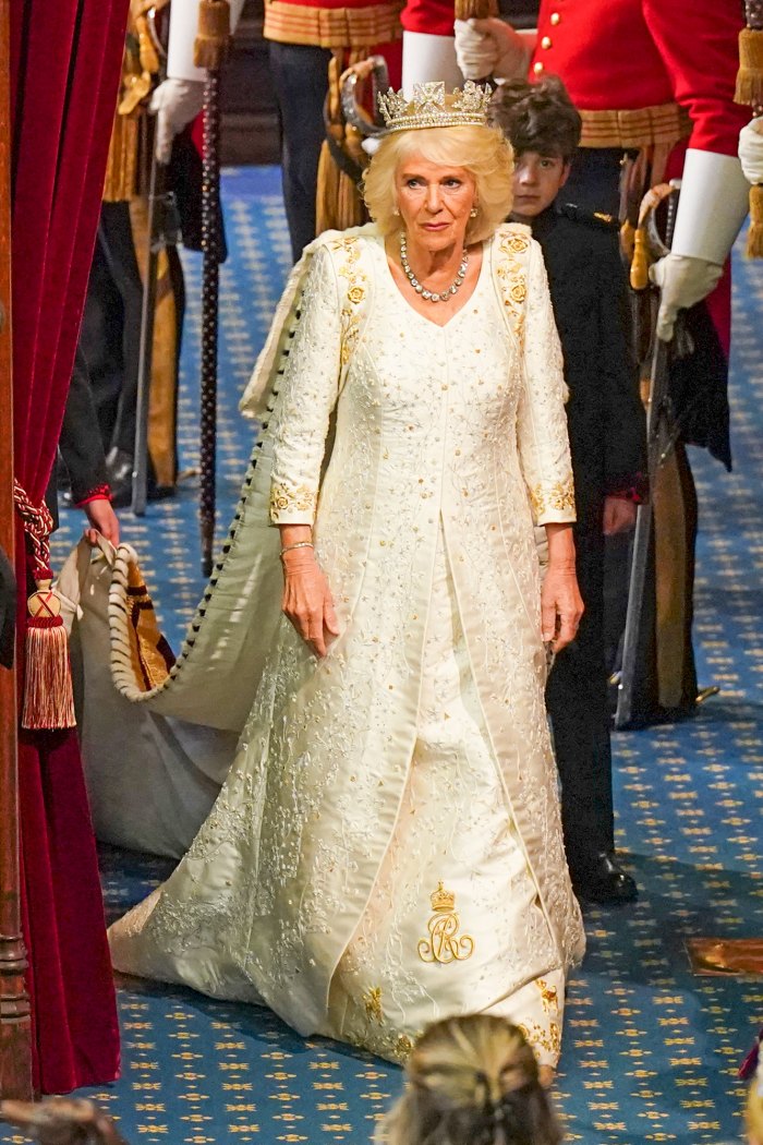 Queen Camilla Rewears Coronation Dress at State Opening of Parliament ...