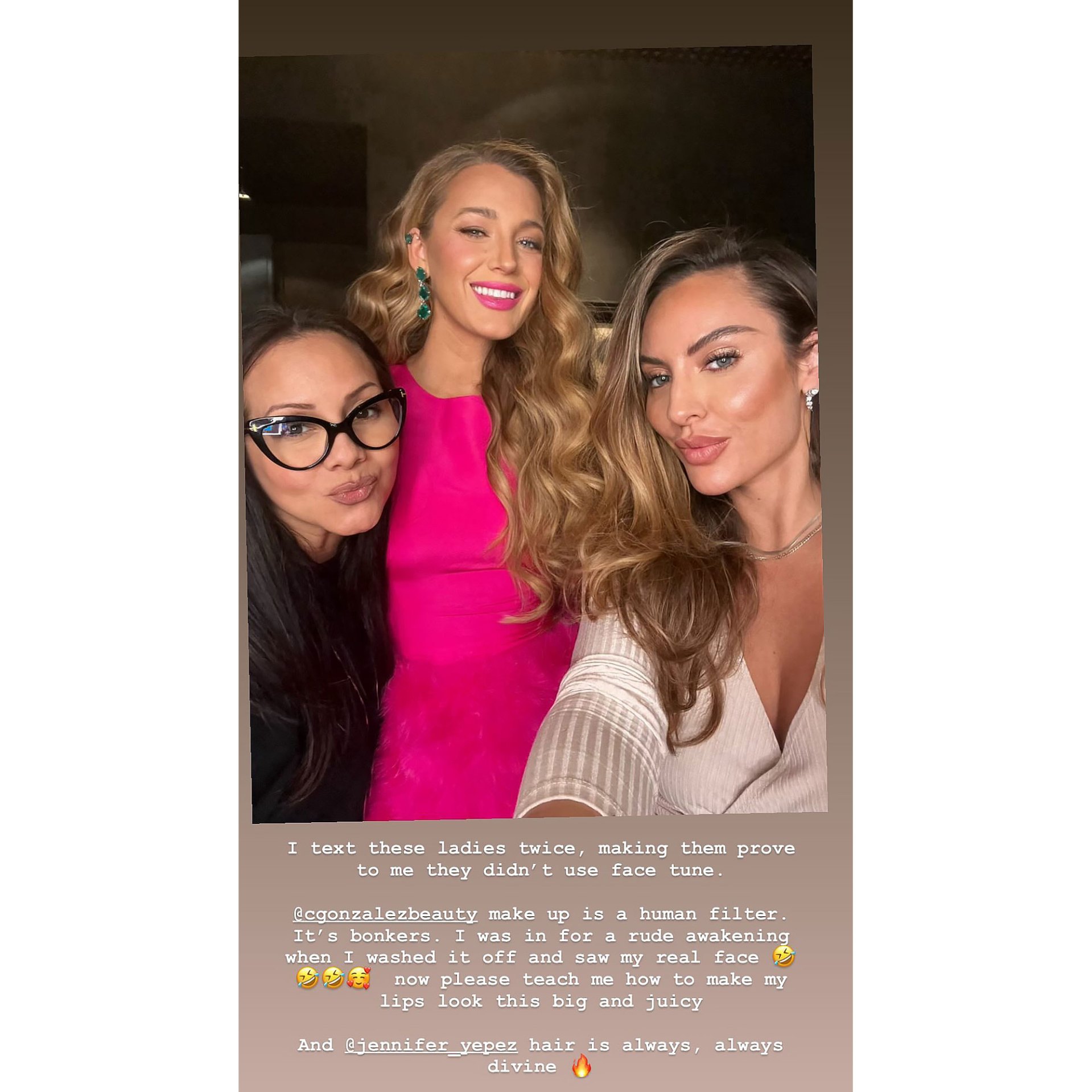 Blake Lively Praises Her Glam Squad for 'Bonkers' Makeup | Us Weekly