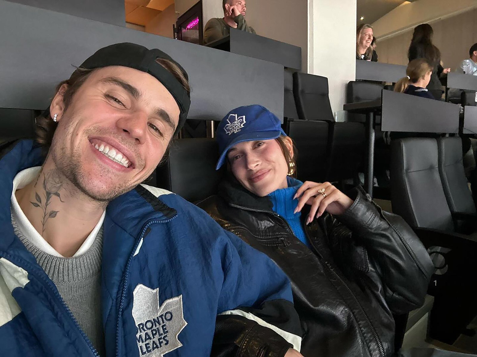 Justin and Hailey Bieber Have a Hockey Date Night | Us Weekly
