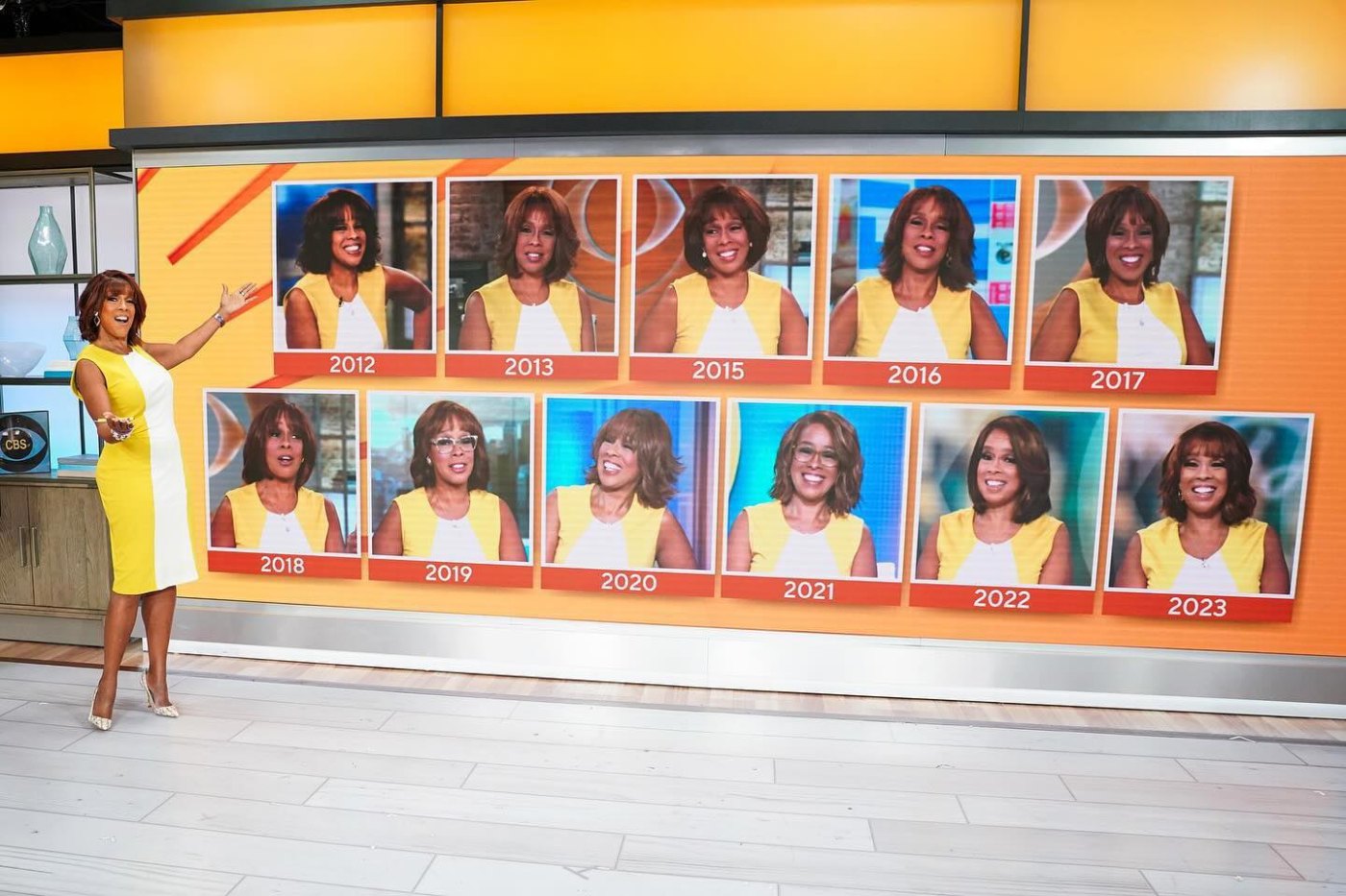Gayle King Marks 12 Years at CBS in Original First-Day Dress | Us Weekly