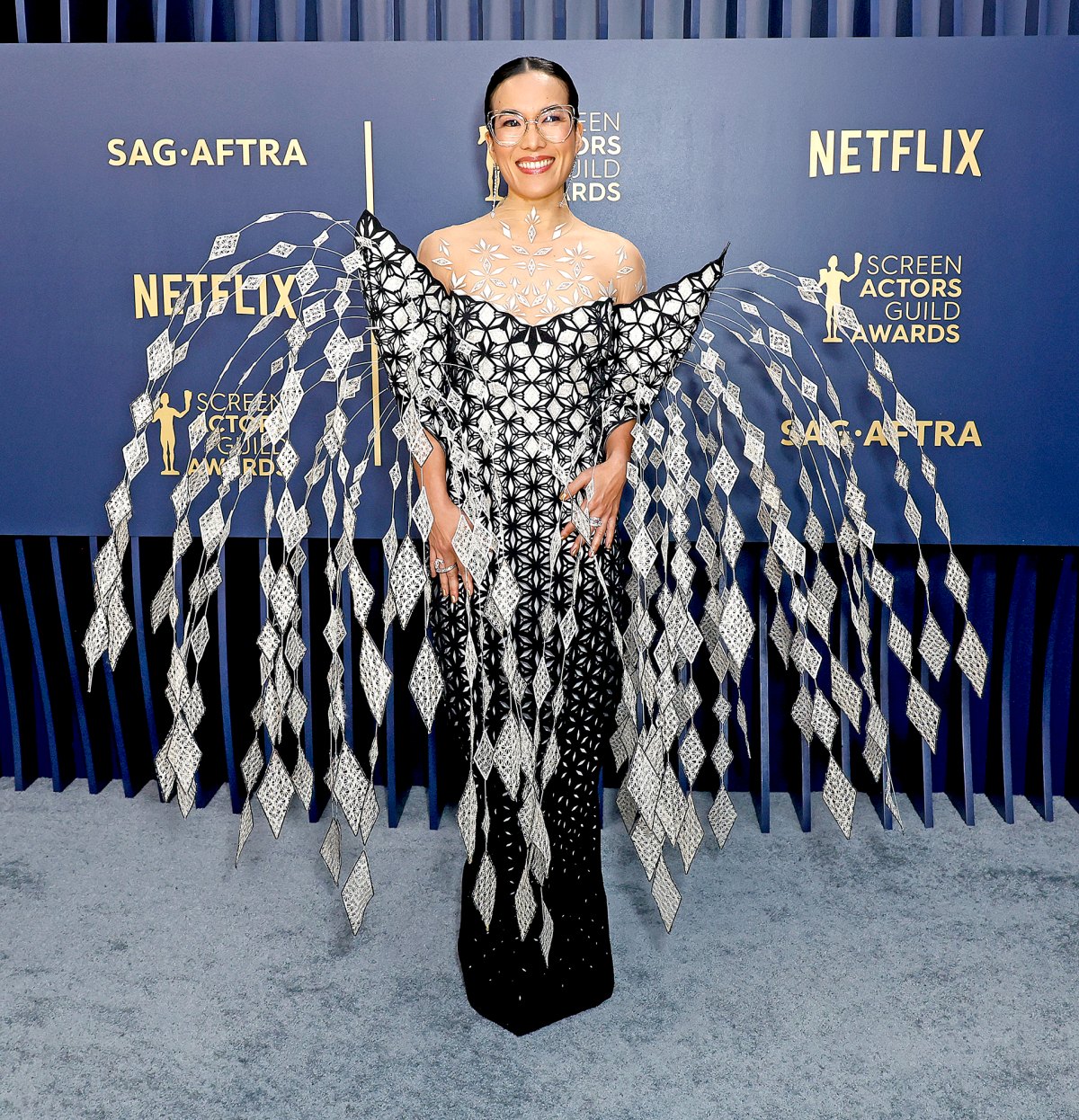 Ali Wong Makes a Statement in Iris Van Herpen Gown at SAG Awards | Us ...