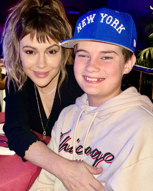 Alyssa Milano Brings Son to See Her Who’s the Boss? Dad Tony Danza | Us ...
