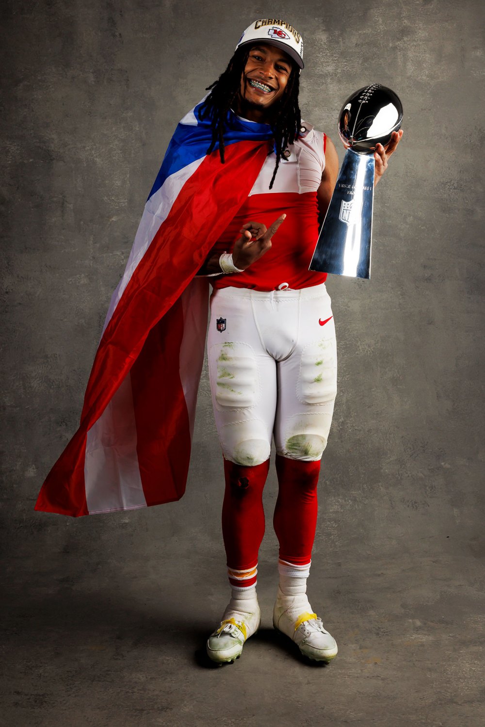 Kansas City Chiefs Players Celebrate Win in Super Bowl 2024 Portraits ...