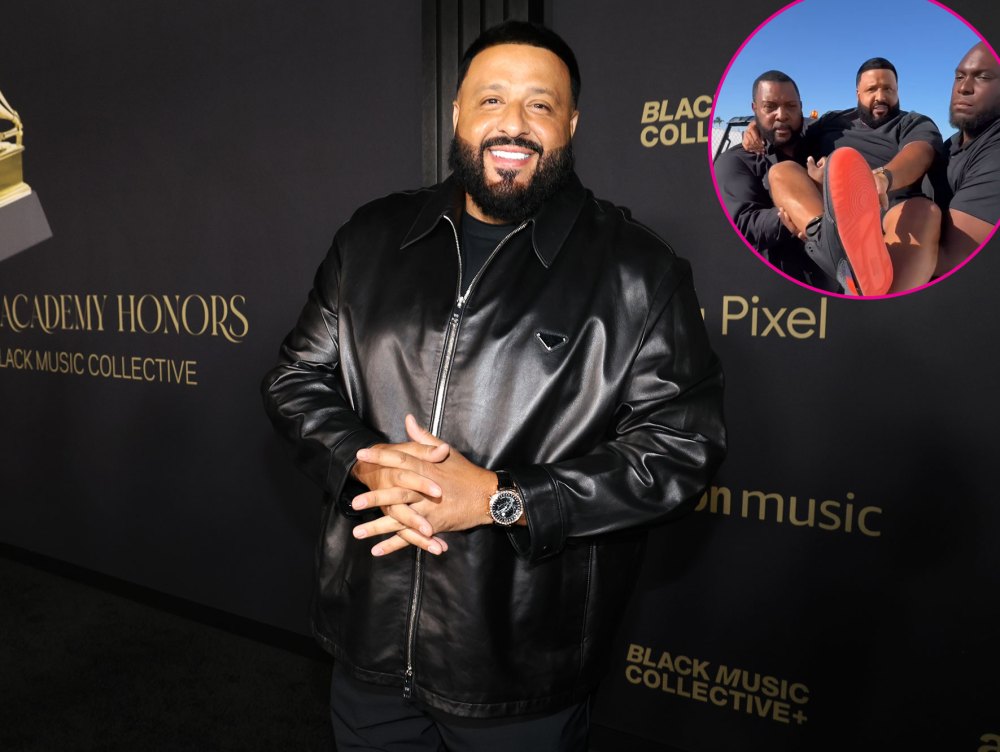 DJ Khaled Has Security Carry Him to Not Mess Up His Sneakers | Us Weekly