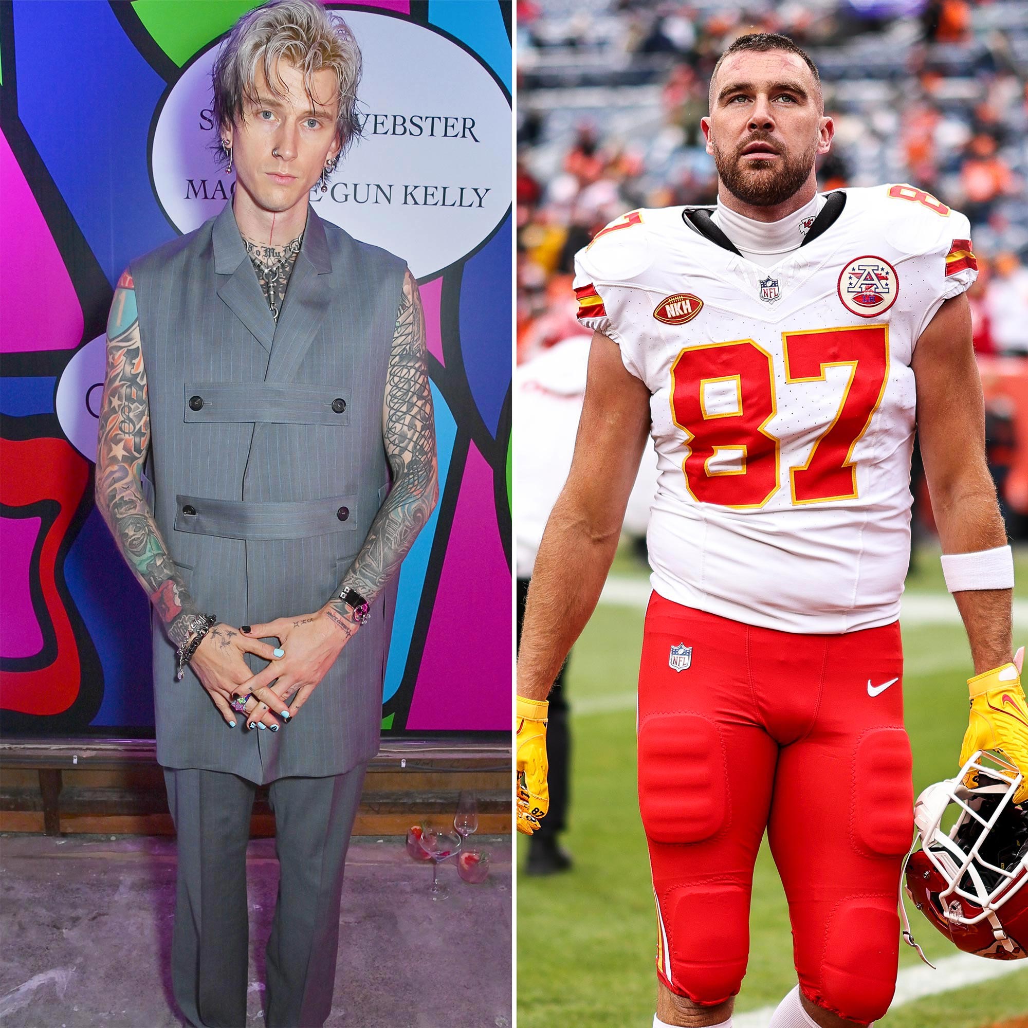 Travis Kelce and Machine Gun Kelly’s Friendship Timeline | Us Weekly