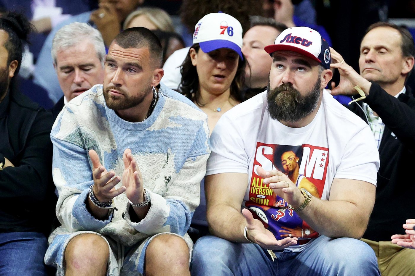 Travis and Jason Kelce Say They Were ‘Filthy Animals’ in College | Us ...