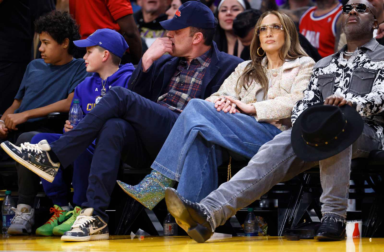 Jennifer Lopez Wears Heeled Sequin Boots at a Basketball Game | Us Weekly