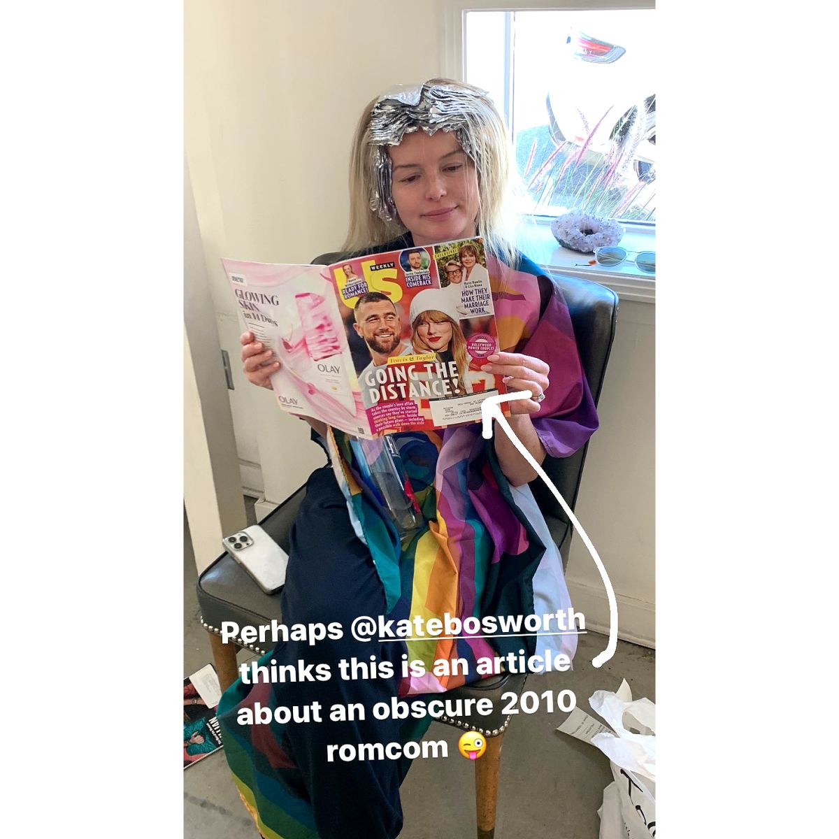Justin Long Shows Kate Bosworth Reading Us Weekly at Salon | Us Weekly
