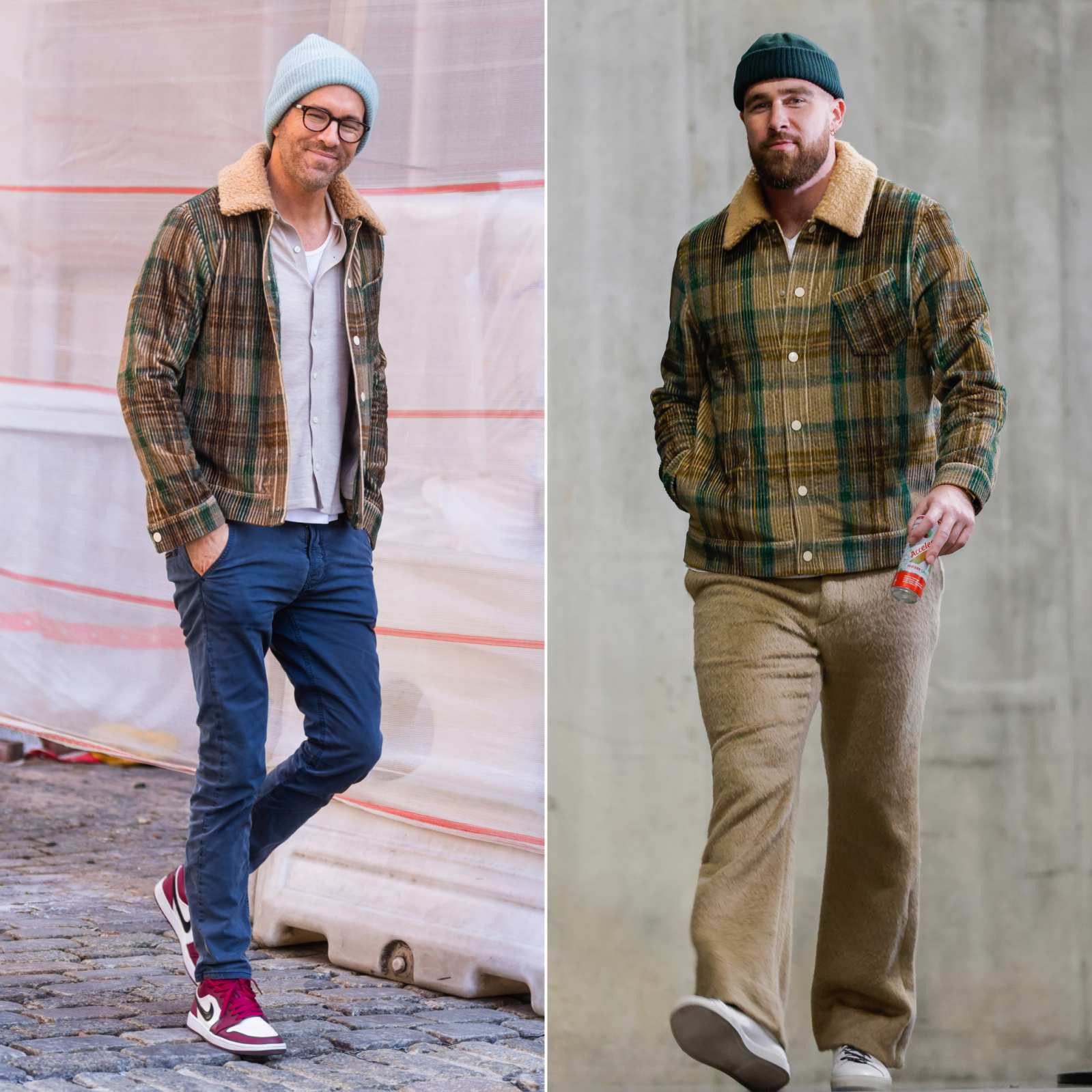 Ryan Reynolds Twins With Travis Kelce in ‘Evermore’-Esque Jacket | Us ...