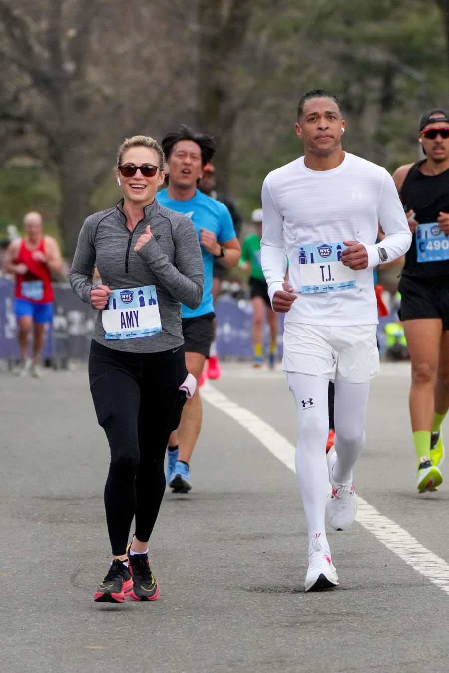 Amy Robach and T.J. Holmes Run Half Marathon in New York City | Us Weekly