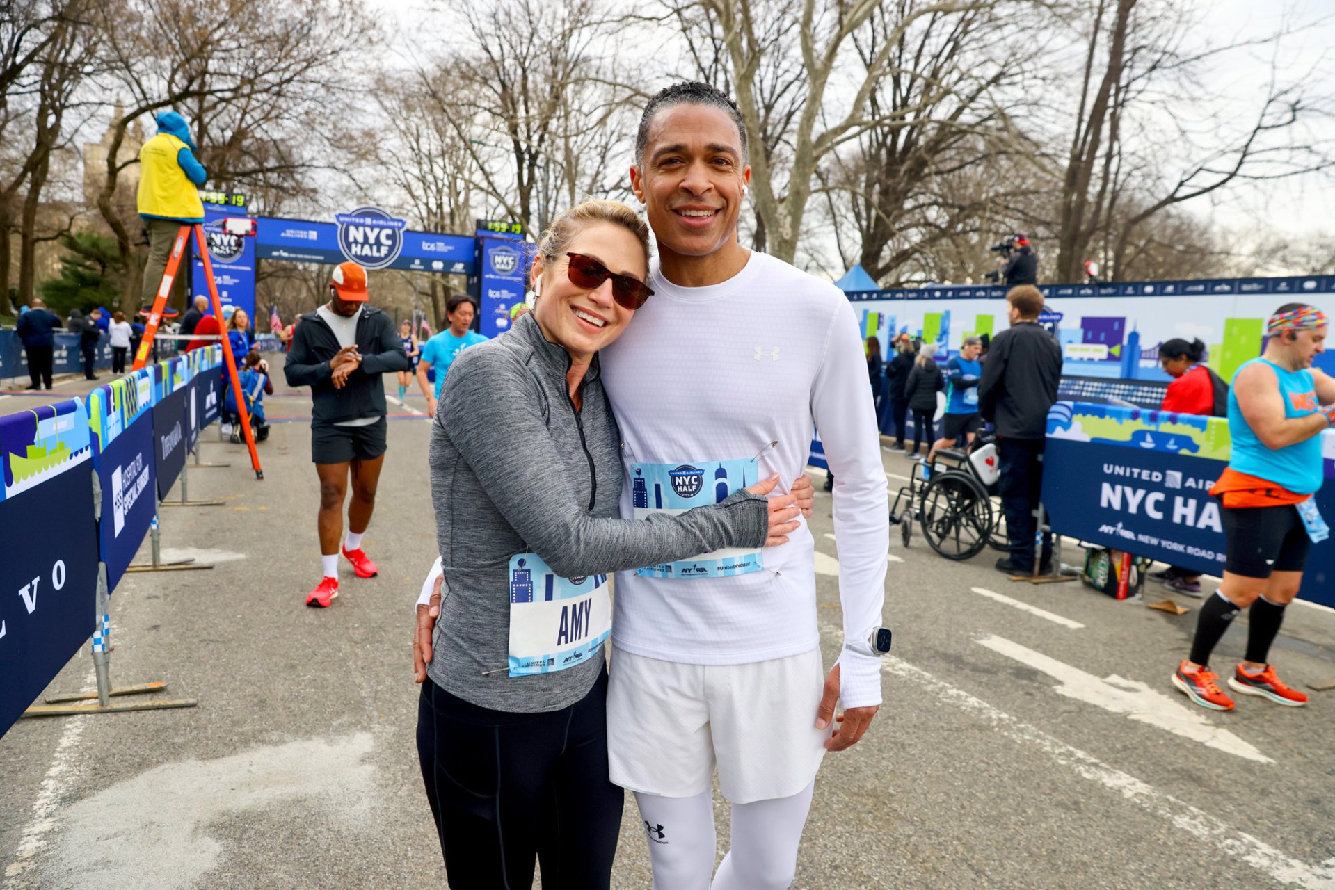 Amy Robach and T.J. Holmes Run Half Marathon in New York City | Us Weekly