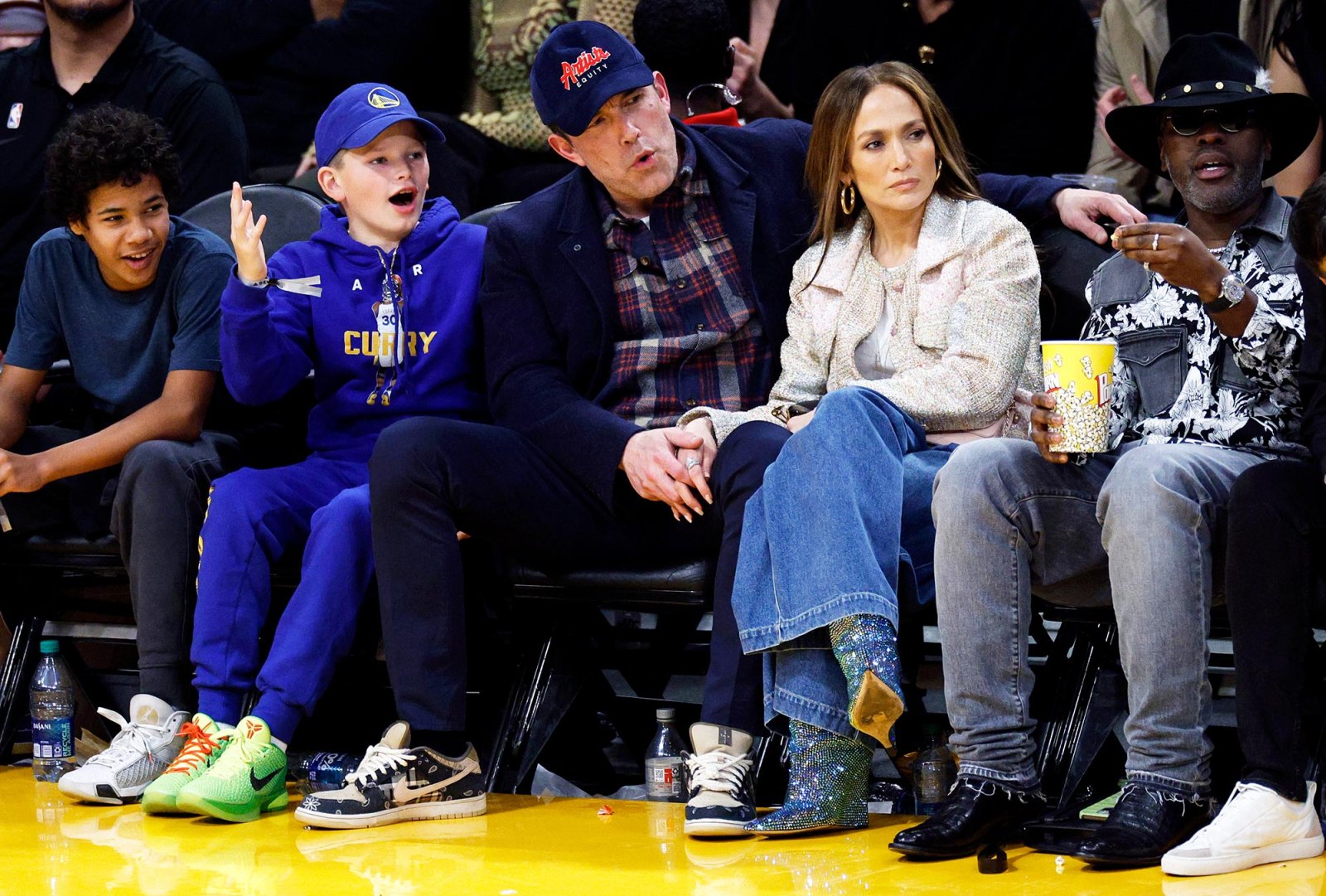 Jennifer Lopez and Ben Affleck Take His Son Samuel to Lakers Game | Us ...