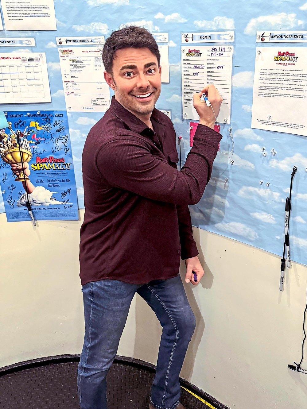Jonathan Bennett Takes Us Inside Broadway's 'Spamalot' | Us Weekly