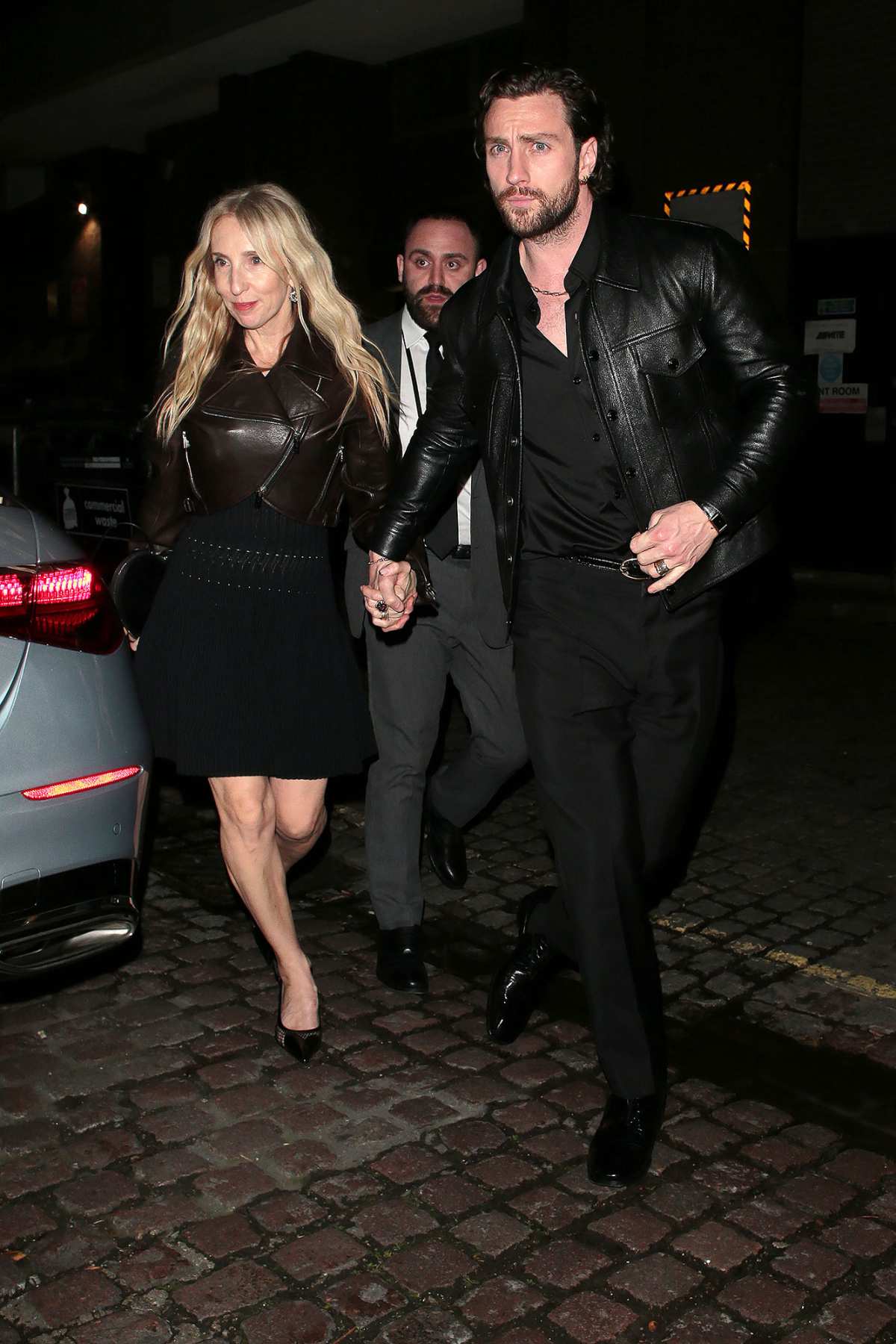 Aaron Taylor-Johnson Holds Hands With Wife Sam After Movie Premiere ...