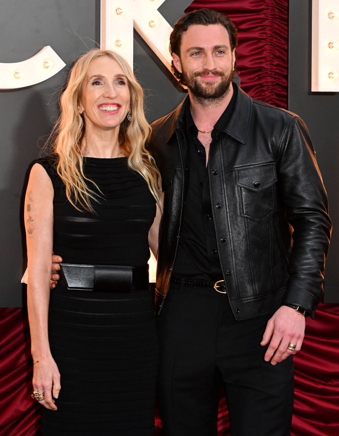 Aaron Taylor-Johnson Holds Hands With Wife Sam After Movie Premiere ...