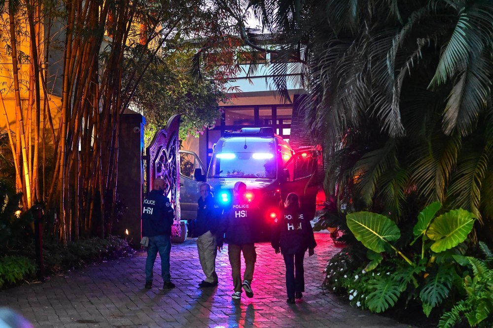 Diddy Takes Phone Call Outside His Miami Home 1 Week After Raid | Us Weekly
