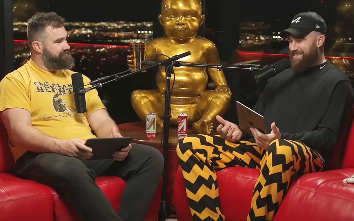 Why Travis and Jason Kelce's Live 'New Heights' Show Moved Indoors | Us ...