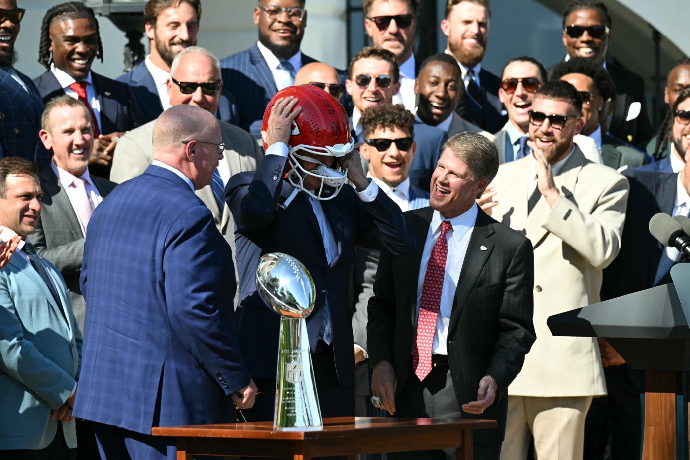 Kansas City Chiefs Celebrate Super Bowl Win at White House | Us Weekly