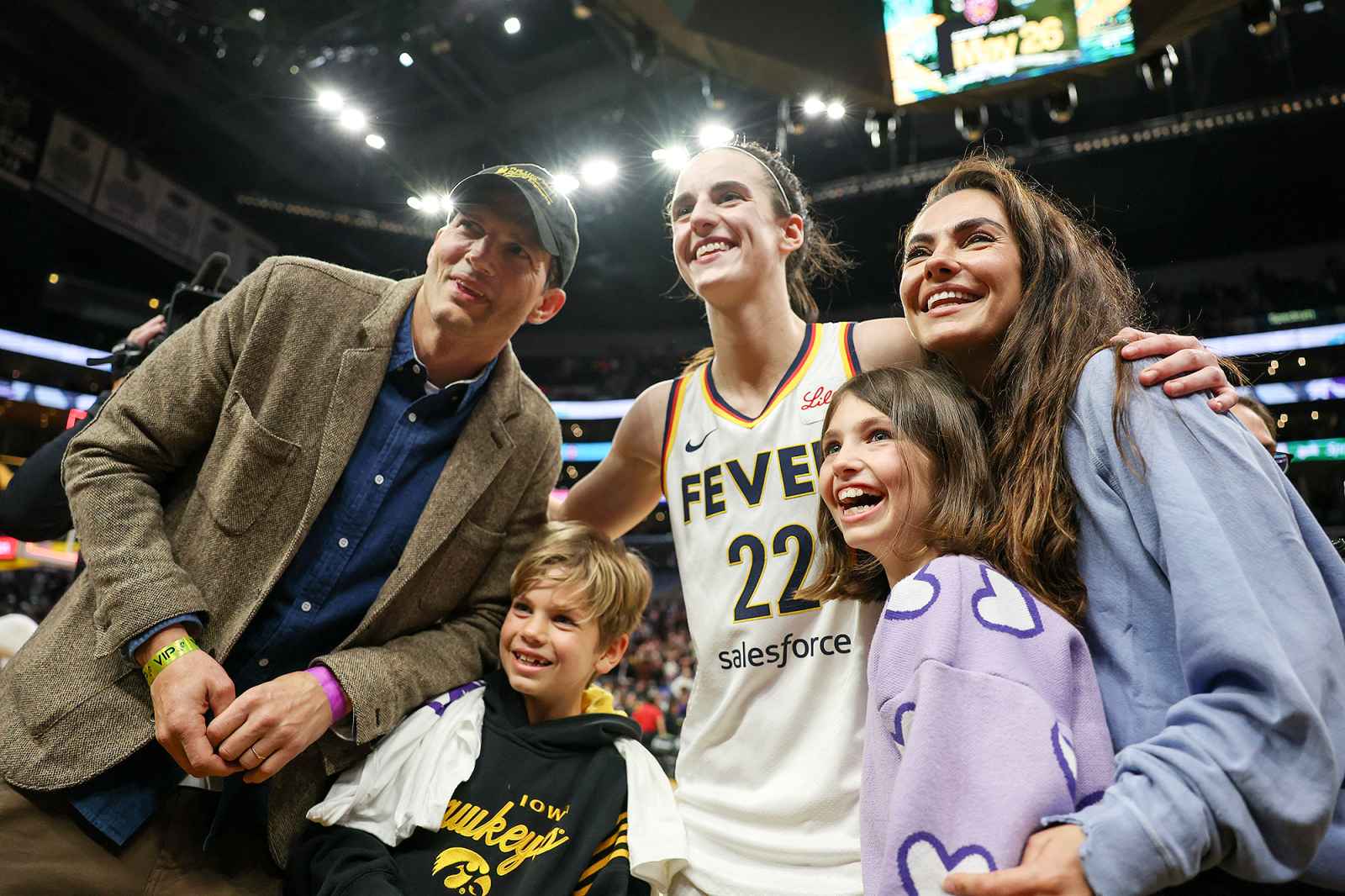 Ashton Kutcher, Mila Kunis Bring Kids to Caitlin Clark's WNBA Game | Us ...