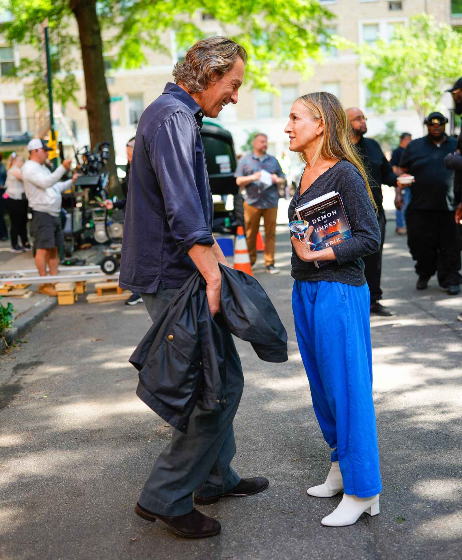 John Corbett Spotted Filming AJLT in NYC With Sarah Jessica Parker | Us ...