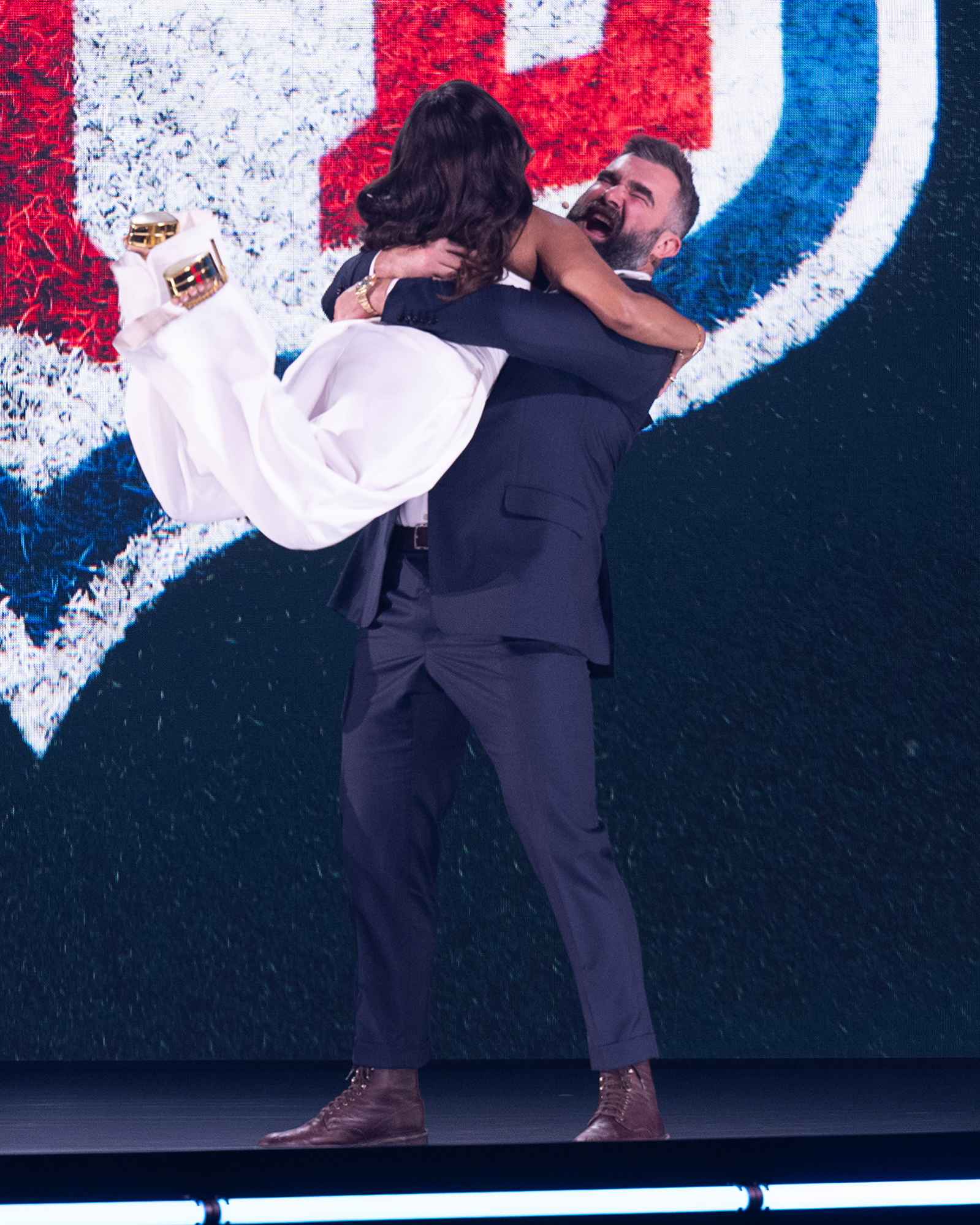 Quinta Brunson Details Being Lifted by Jason Kelce at Disney Upfront ...