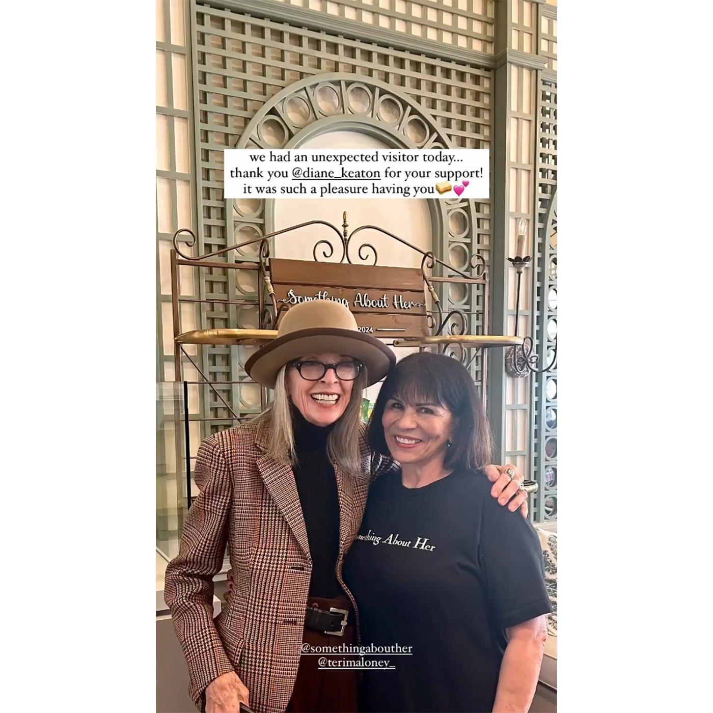 Diane Keaton Visits Something About Her Sandwich Shop | Us Weekly