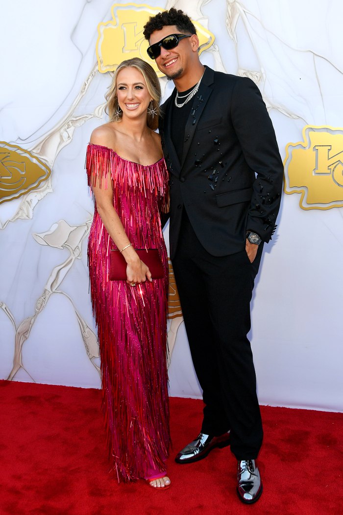 Brittany Mahomes Shimmers in Tinsel Frock at Super Bowl Ring Ceremony ...