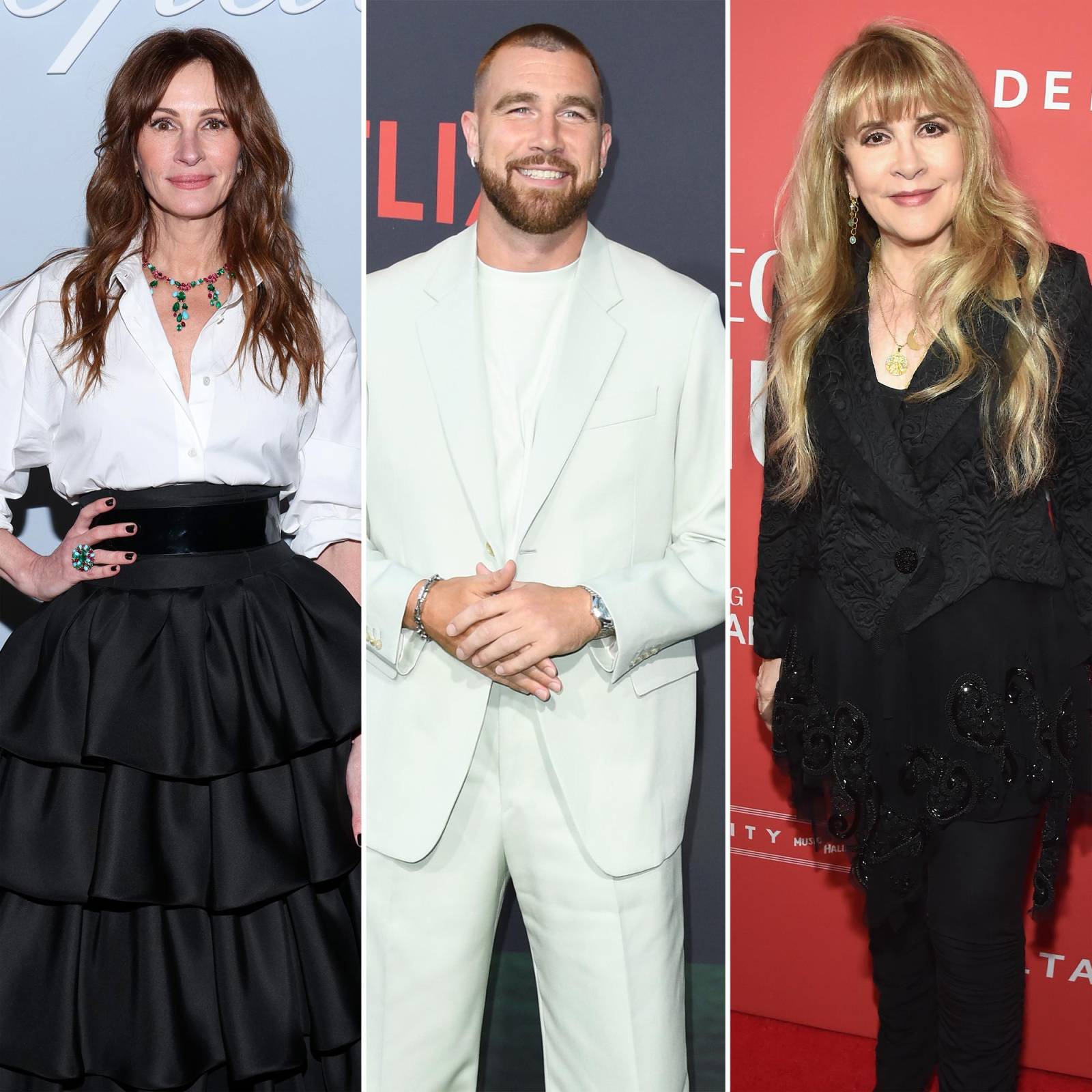 Travis Kelce Sees Taylor Swift Show With Julia Roberts, Stevie Nicks ...