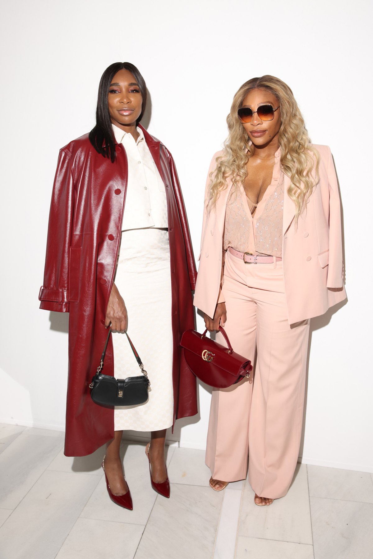 Venus and Serena Williams Attend Milan Fashion Week in Blush Tones | Us ...