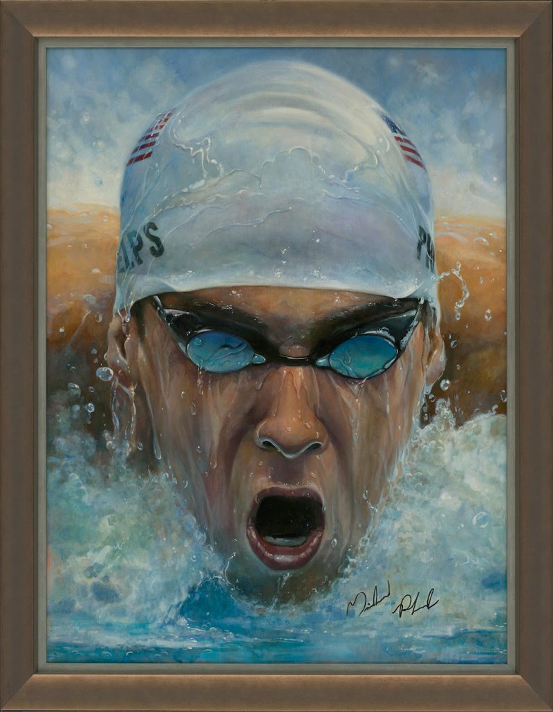 Golden Eight’ Signed Michael Phelps Paintings Up For Sale Ahead Of ...