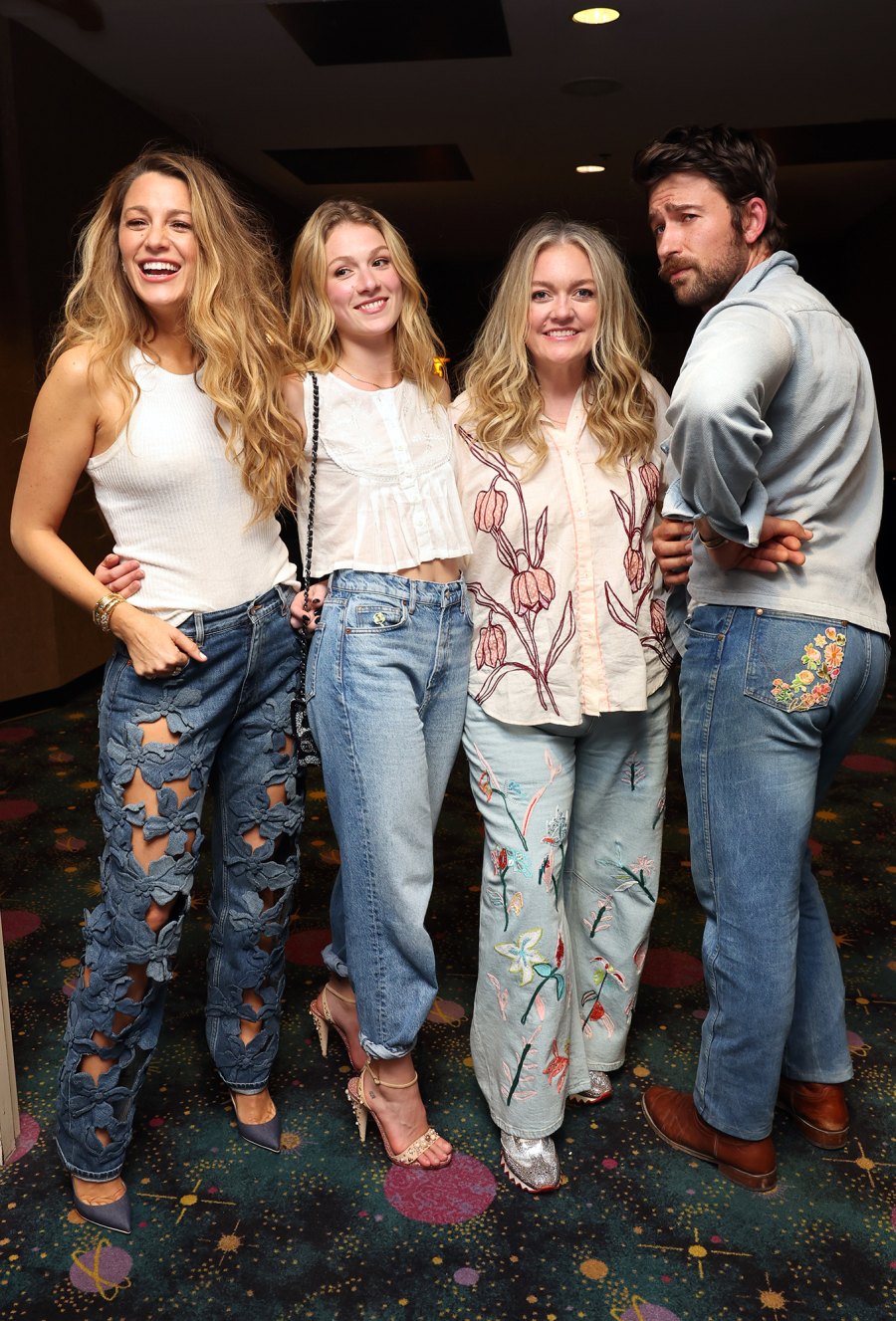Blake Lively Made It Ends With Us Costar Brandon Sklenar Floral Jeans ...