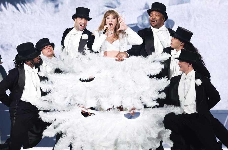 Taylor Swift's 'Eras Tour' Dancer Kam Saunders Falls on Stage | Us Weekly