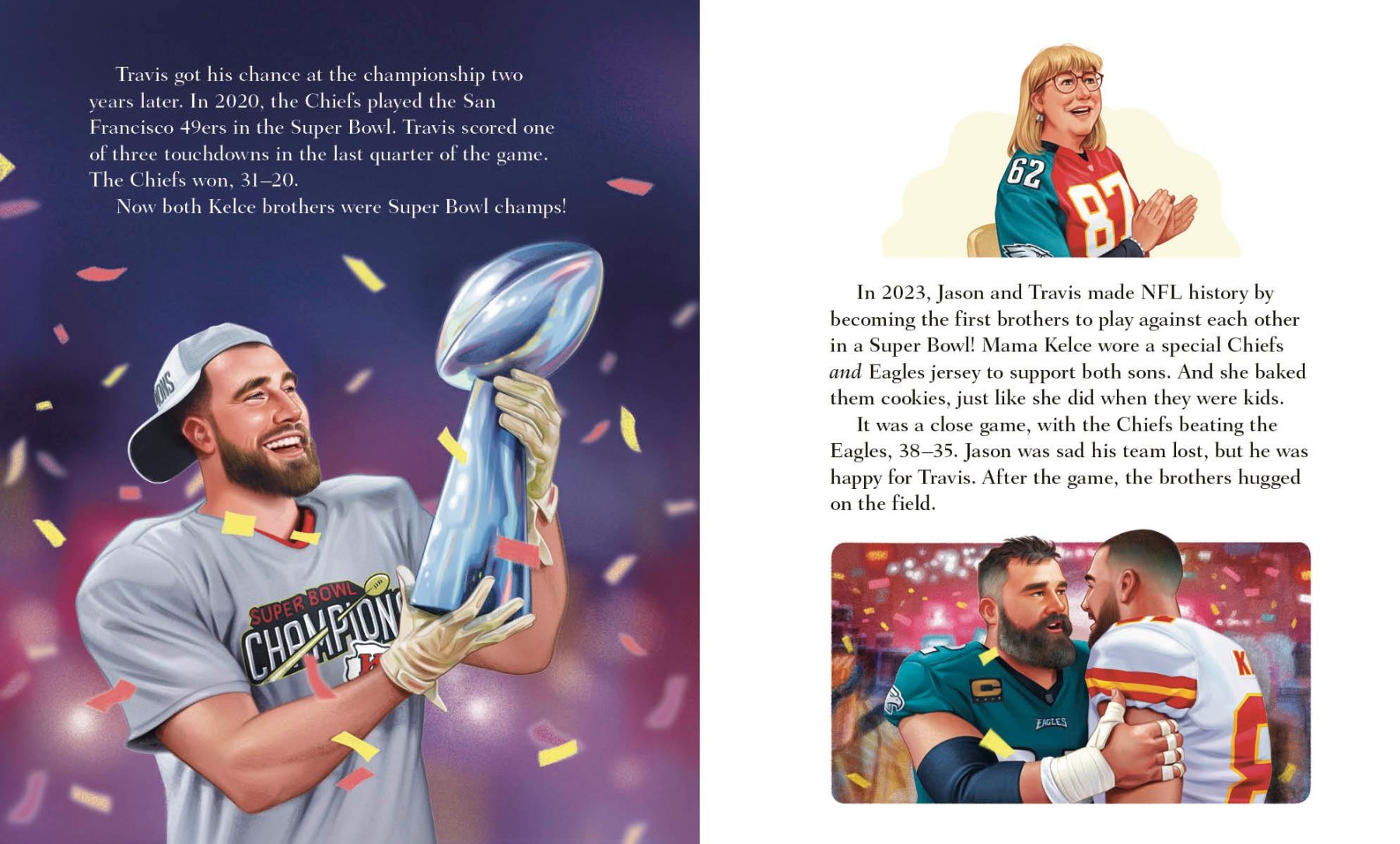 Jason and Travis Kelce’s Biography for Kids Celebrates Family, Football ...