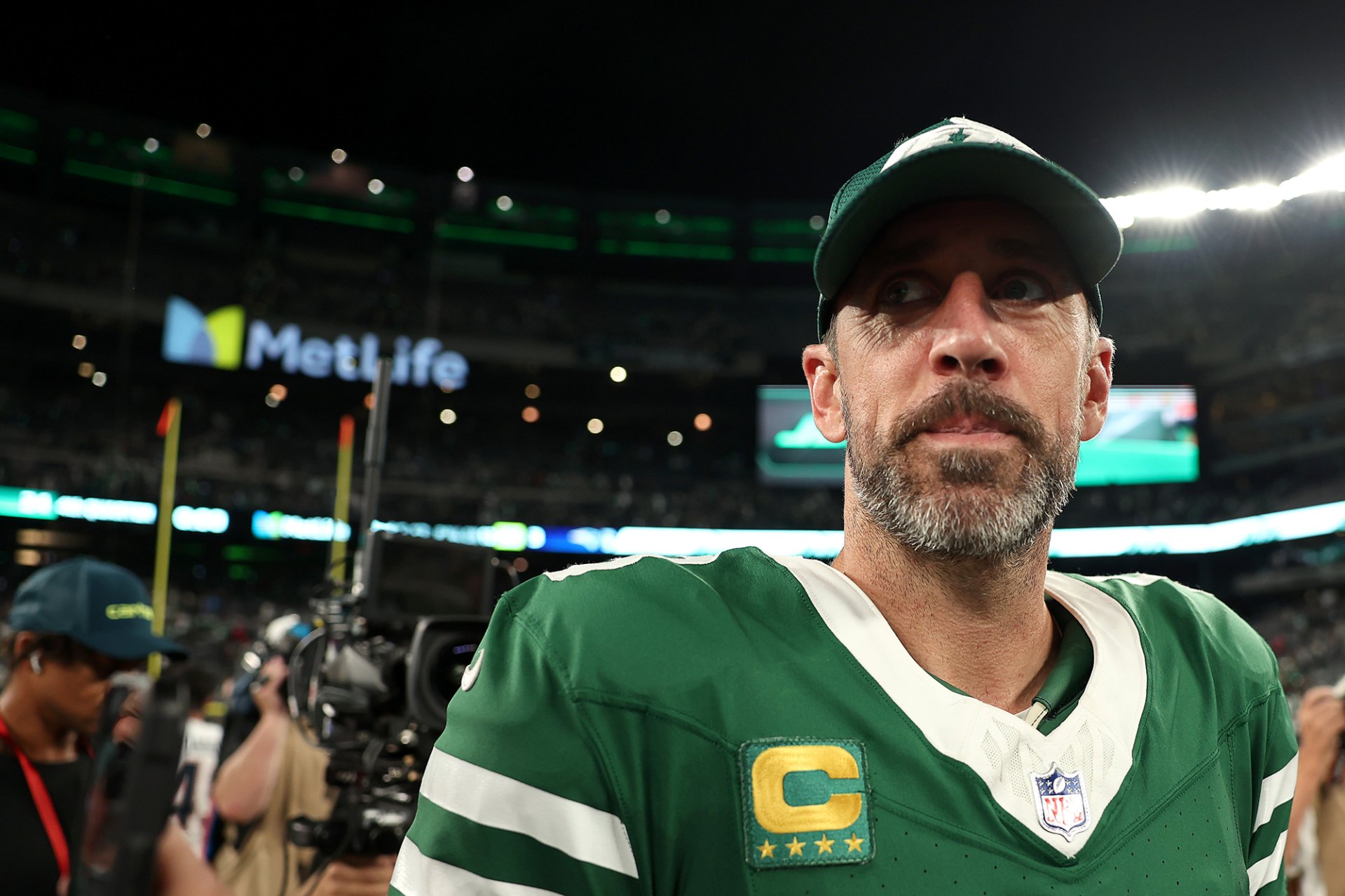 Aaron Rodgers Explains Pushing Away Jets Coach: 'Not a Big Hugger' | Us ...