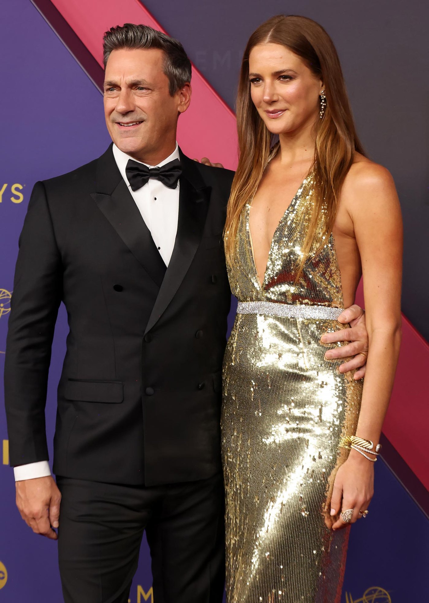 Jon Hamm Walks 2024 Emmys Red Carpet With Wife Anna Osceola | Us Weekly