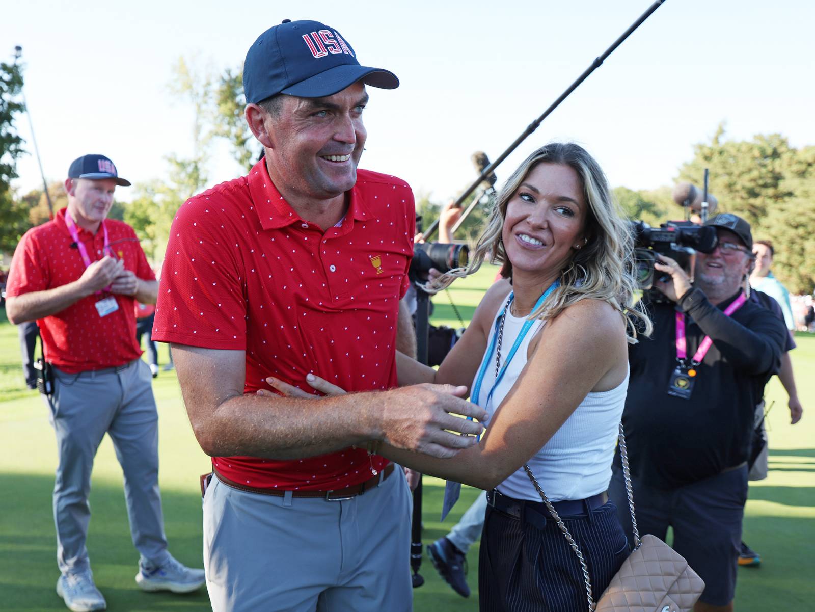 Golfer Keegan Bradley Celebrates With Wife Jillian After Team USA Win ...