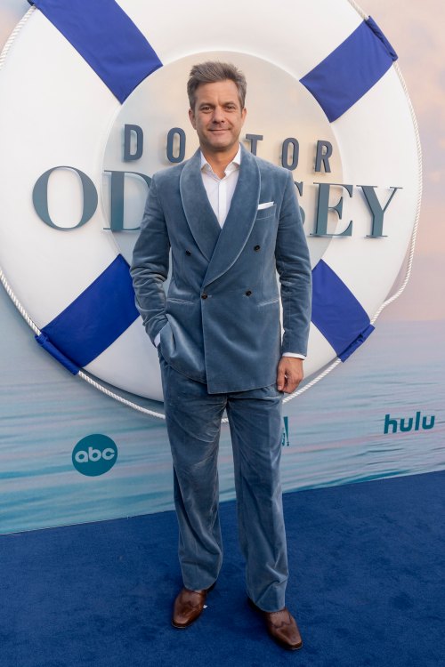 Joshua Jackson Stuns in Blue Velvet Suit at Doctor Odyssey Premiere ...