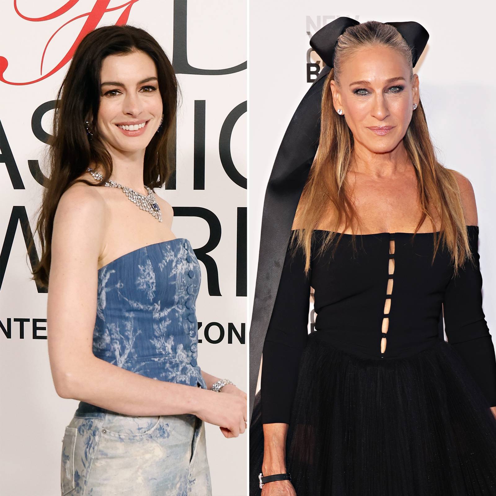 Anne Hathaway Reminisces on Stepping in for SJP at 2023 Fashion Awards ...