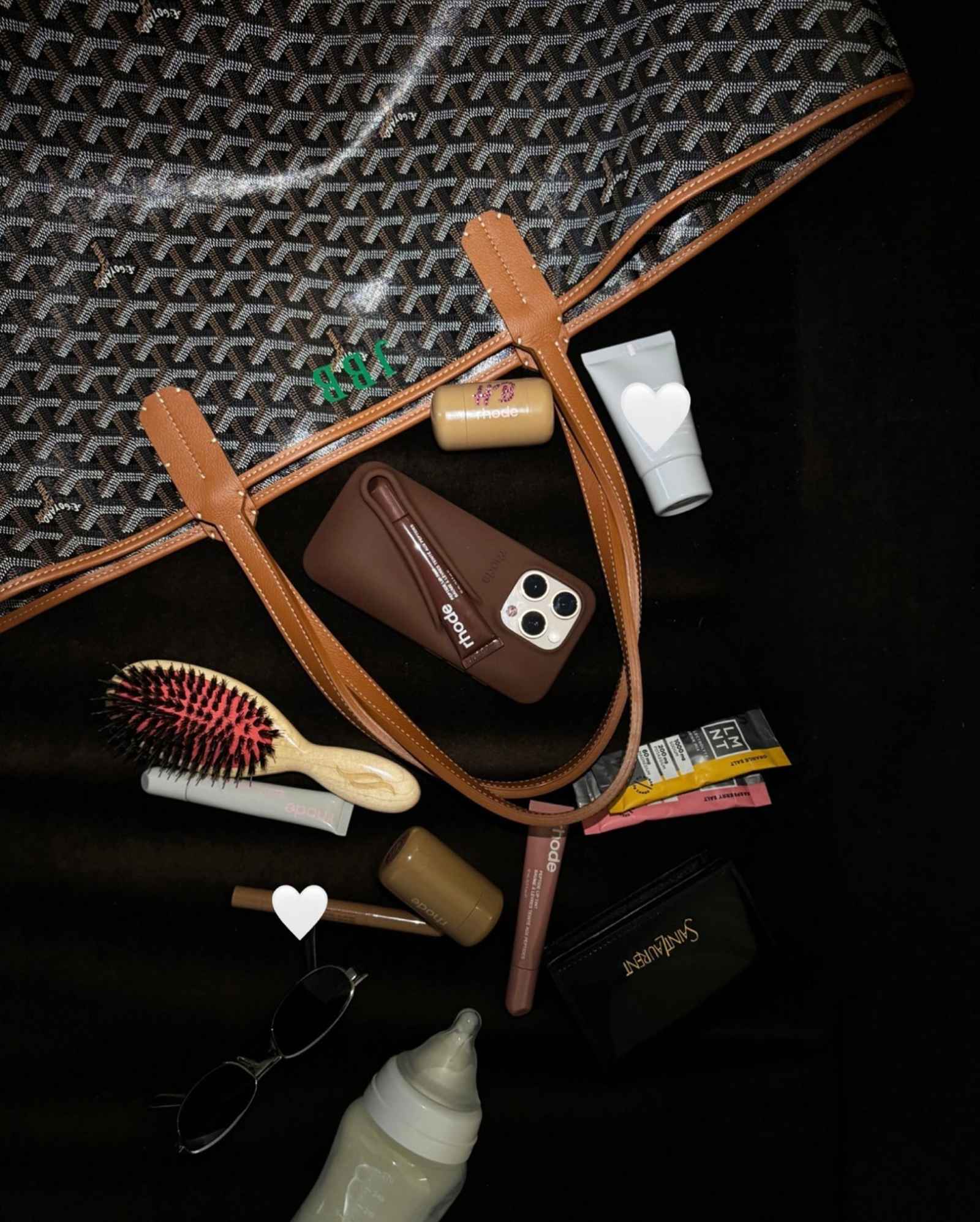 Hailey Bieber’s Goyard Baby Bag And Her Fall Rhode Beauty Essentials ...