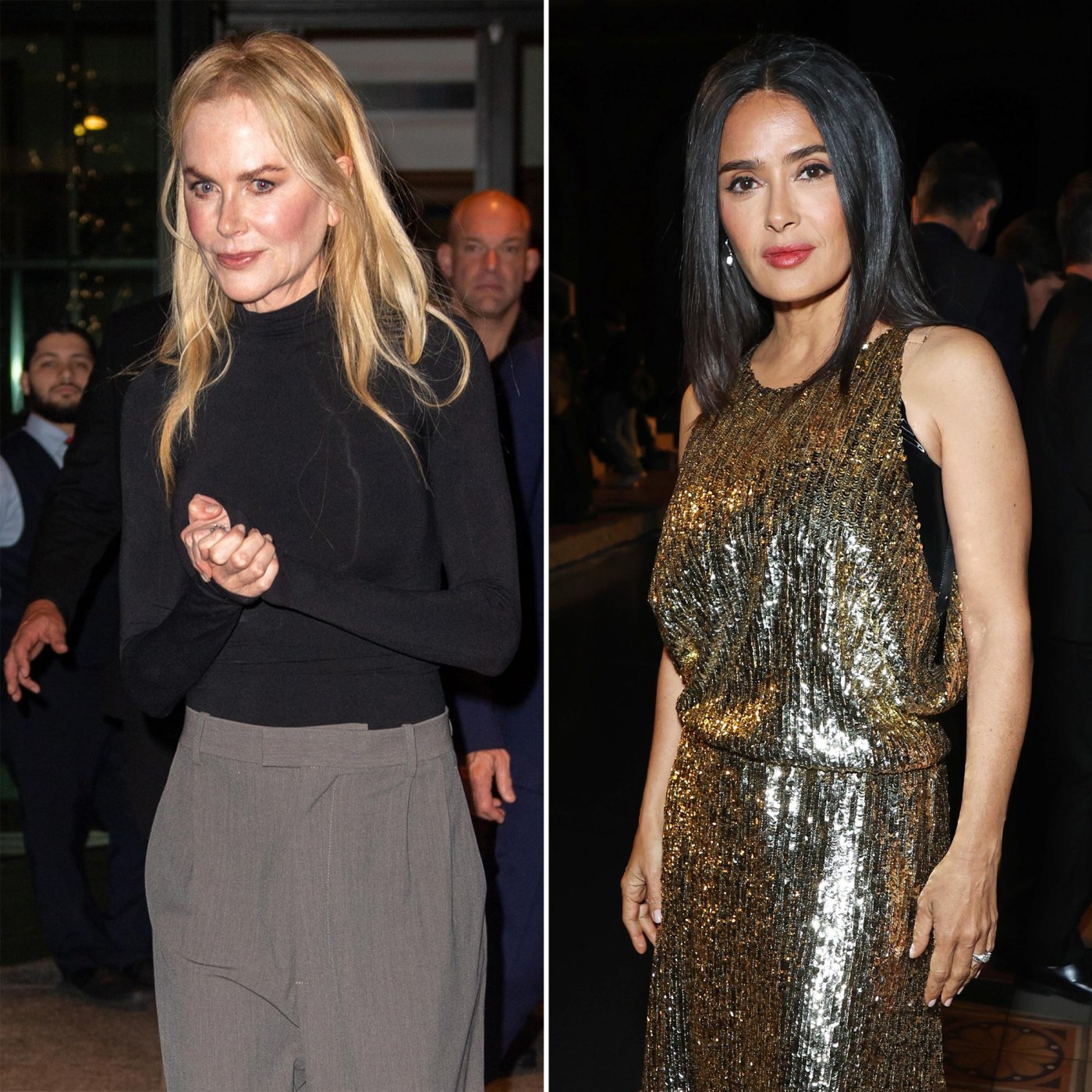 Nicole Kidman, Salma Hayek Have No Beef After Fashion Week Moment (EXCL ...