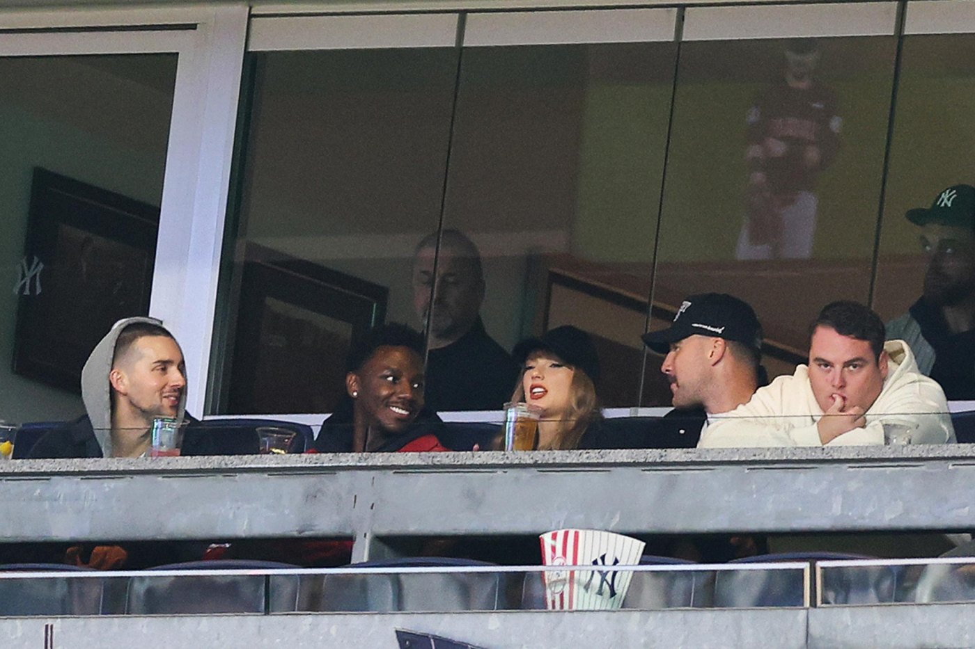 Taylor Swift, Travis Kelce Pack on the PDA at Yankees Playoff Game | Us ...
