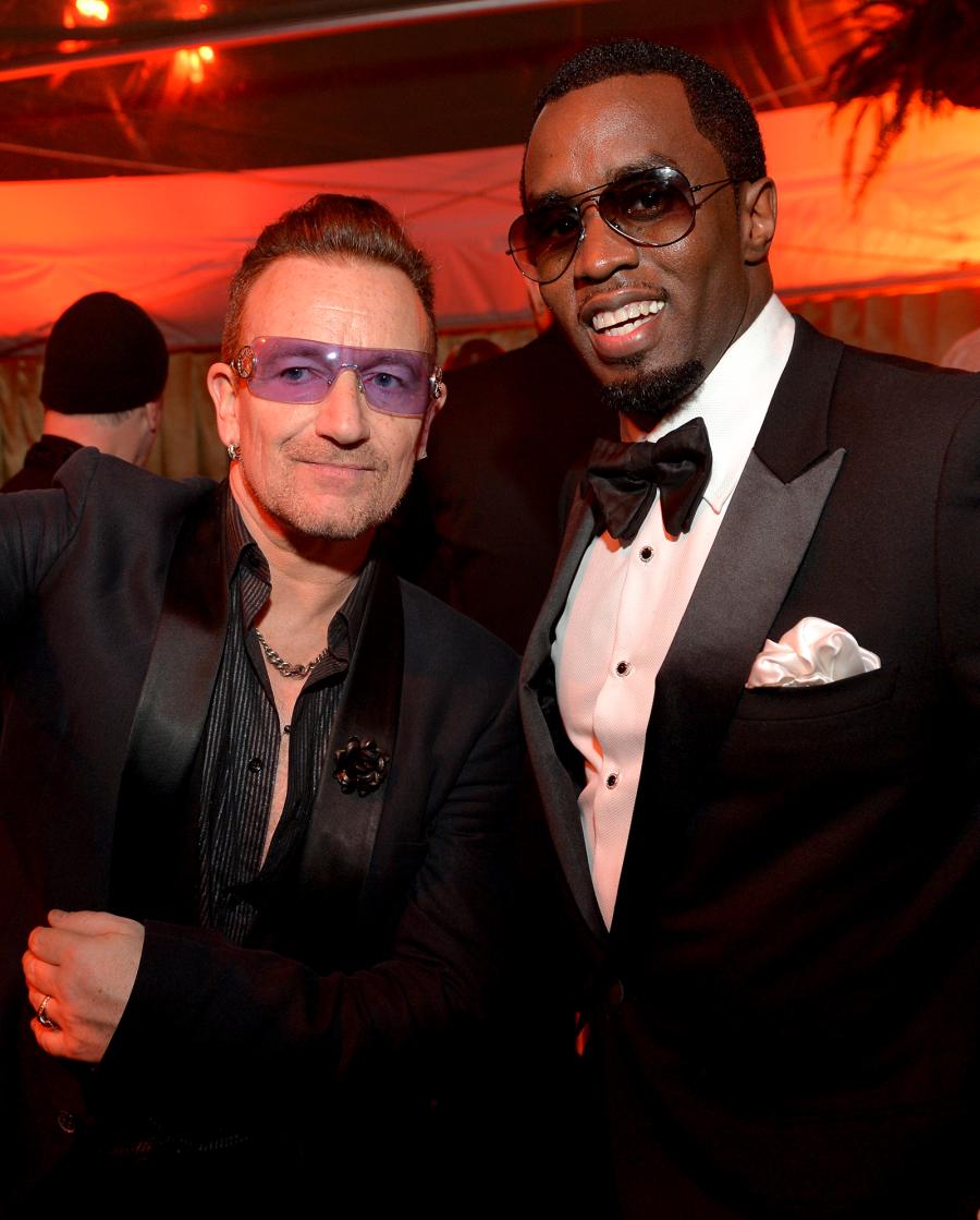 Bono Seemingly Dodges a Kiss From Diddy in Resurfaced 2014 Clip | Us Weekly