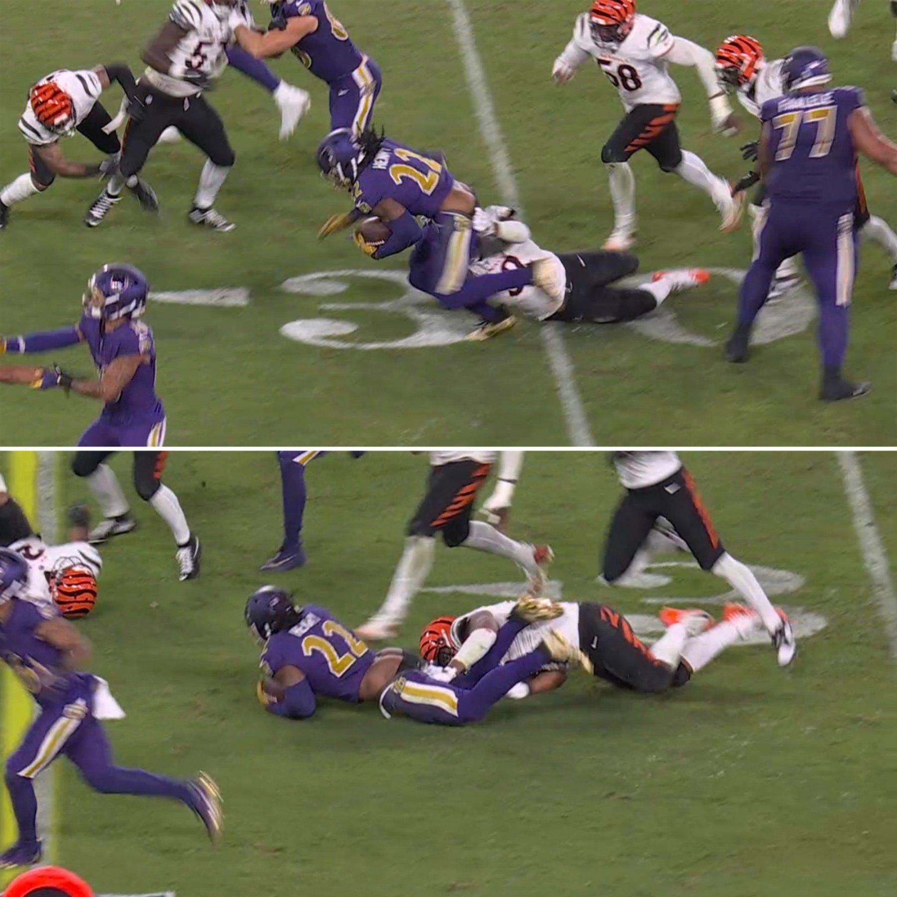 Baltimore Ravens’ Derrick Henry Gets Pantsed, Full Ass Shown on TNF ...