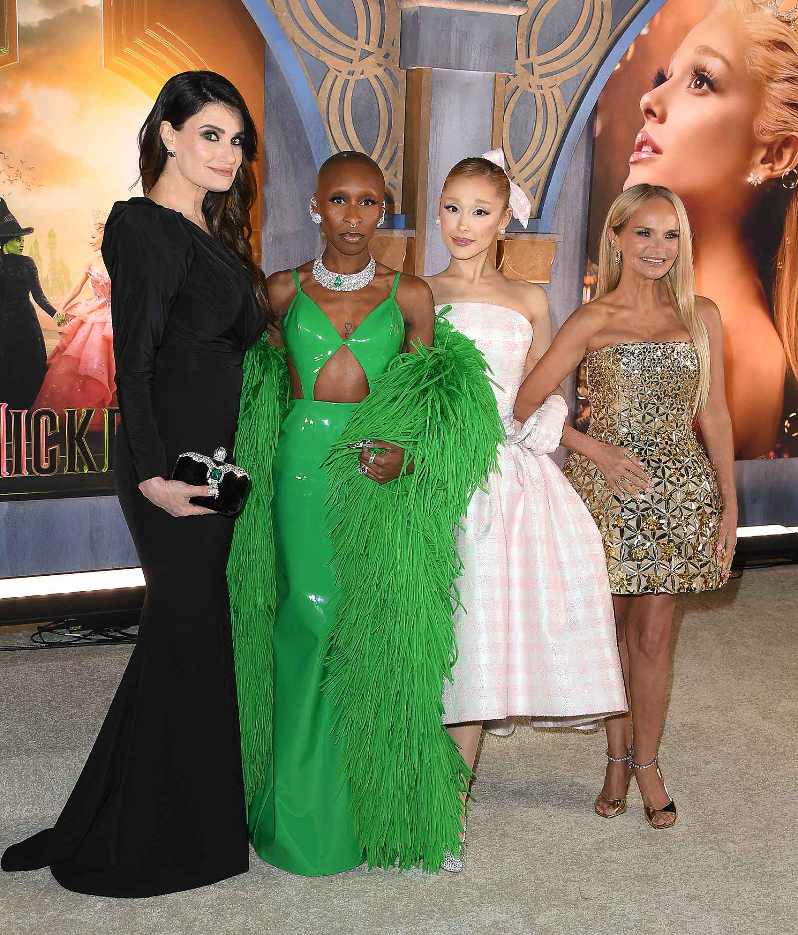 Cynthia Erivo, Ariana Grande Pose With Idina Menzel, Kristin Chenoweth ...