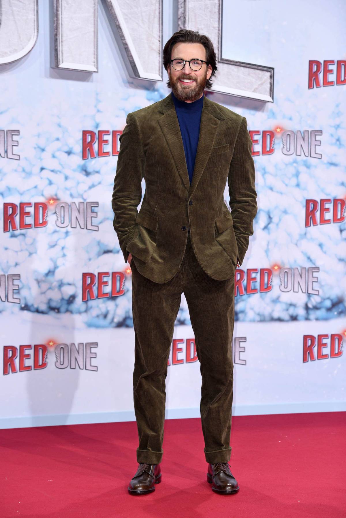 Chris Evans Debuts Shaggy Beard at 'Red One' Premiere in Berlin | Us Weekly