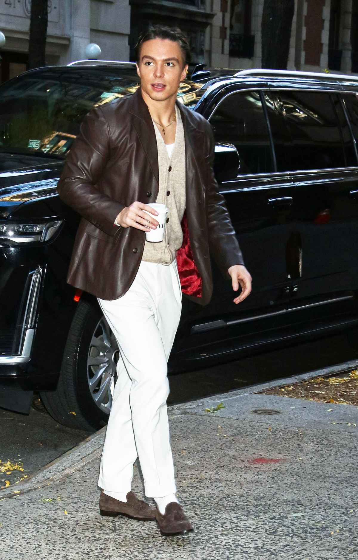 Nicholas Chavez’s Coffee and Cream Street Outfit Is So on Point | Us Weekly