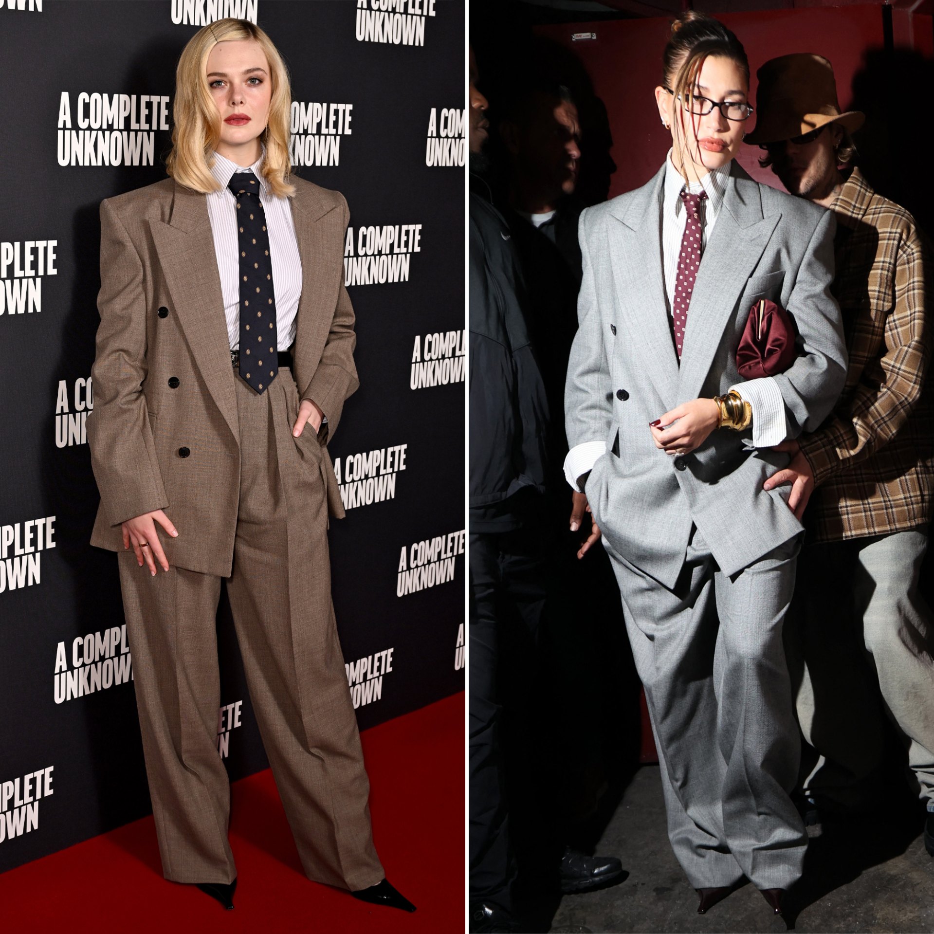Elle Fanning Wears Same Saint Laurent Suit as Hailey Bieber | Us Weekly