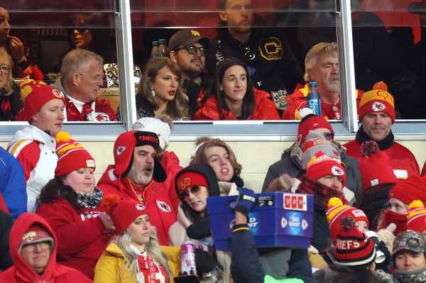 Caitlin Clark, Taylor Swift Cheer for Travis Kelce at Chiefs Playoff ...