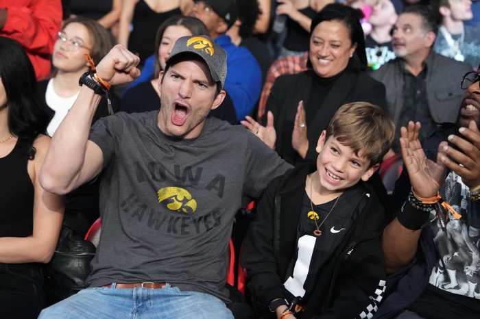 Ashton Kutcher and Son Dimitri, 8, Make Rare Appearance at WWE Event ...