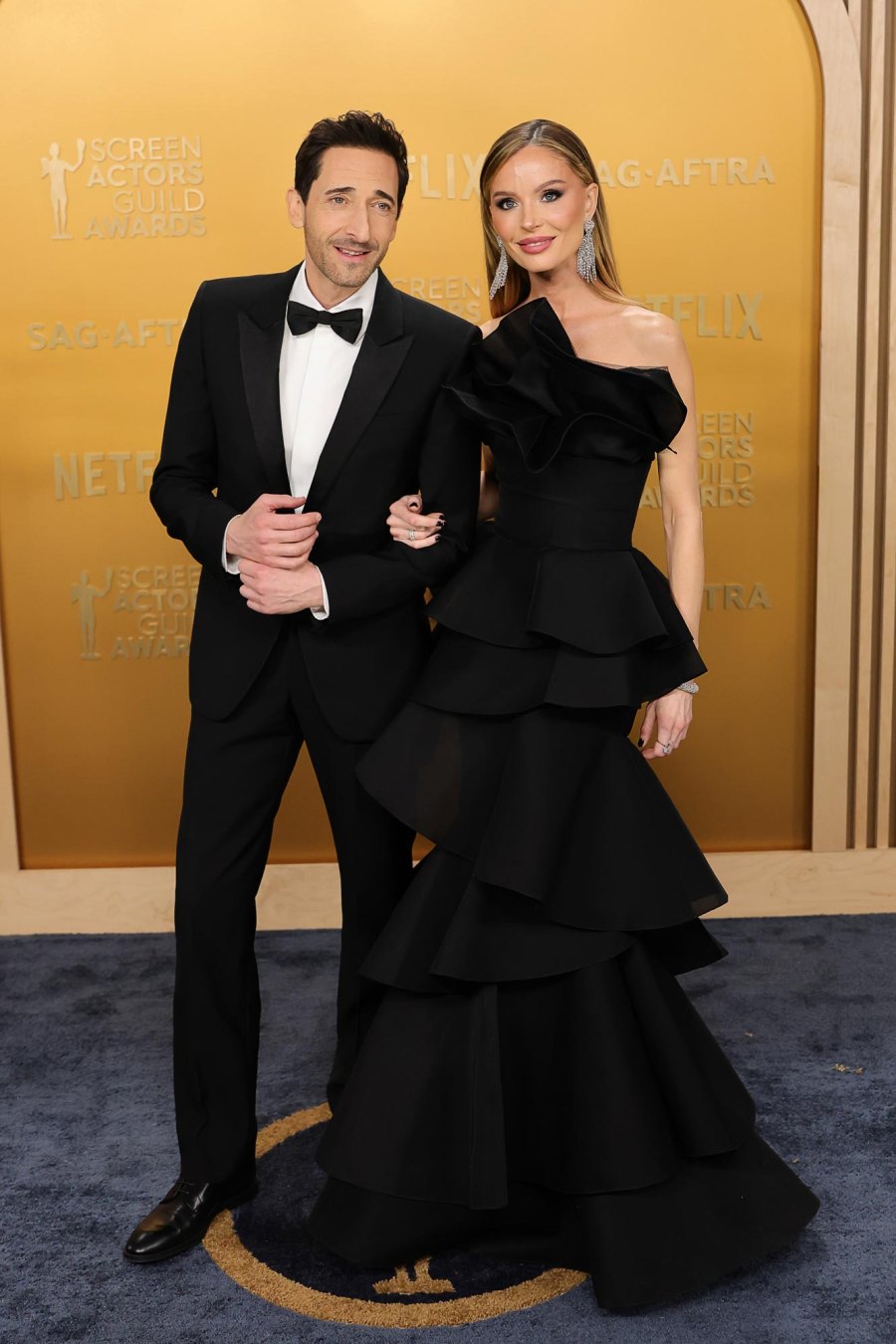 Georgina Chapman Supports Boyfriend Adrien Brody at 2025 SAG Awards ...